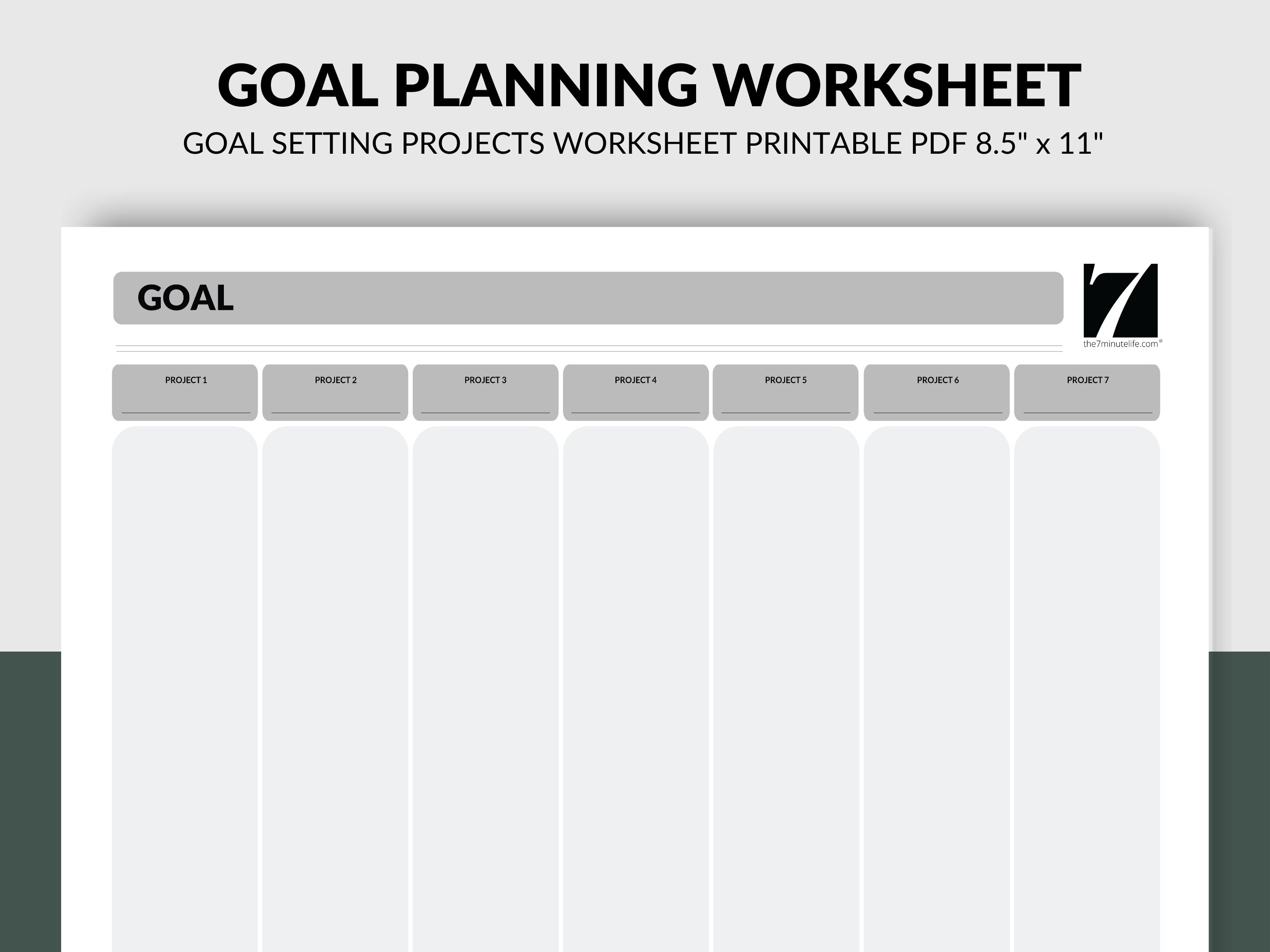Goal Planning Template Worksheet | Goals Planner & Tracker Printable ...