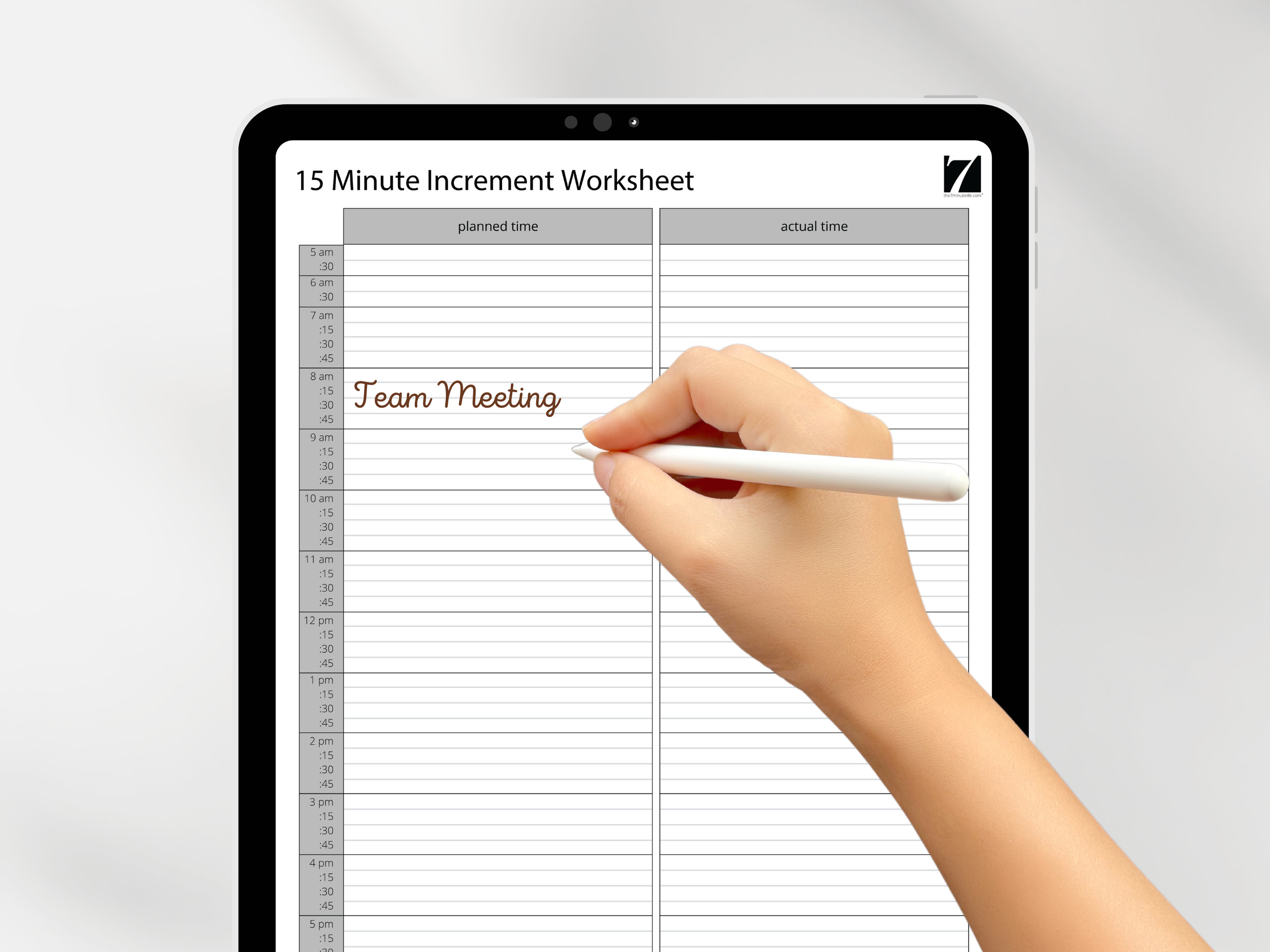 15 Minute Planner Printable Template 15 Minute Daily Planner - Etsy Canada