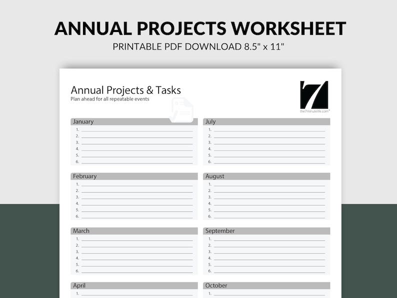 Annual Tracker for Projects & Tasks | Project Management Template ...