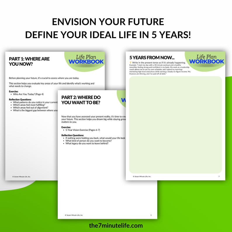 Life Plan Workbook | Life Plan Worksheet Bundle | 2025 Goal Setting ...