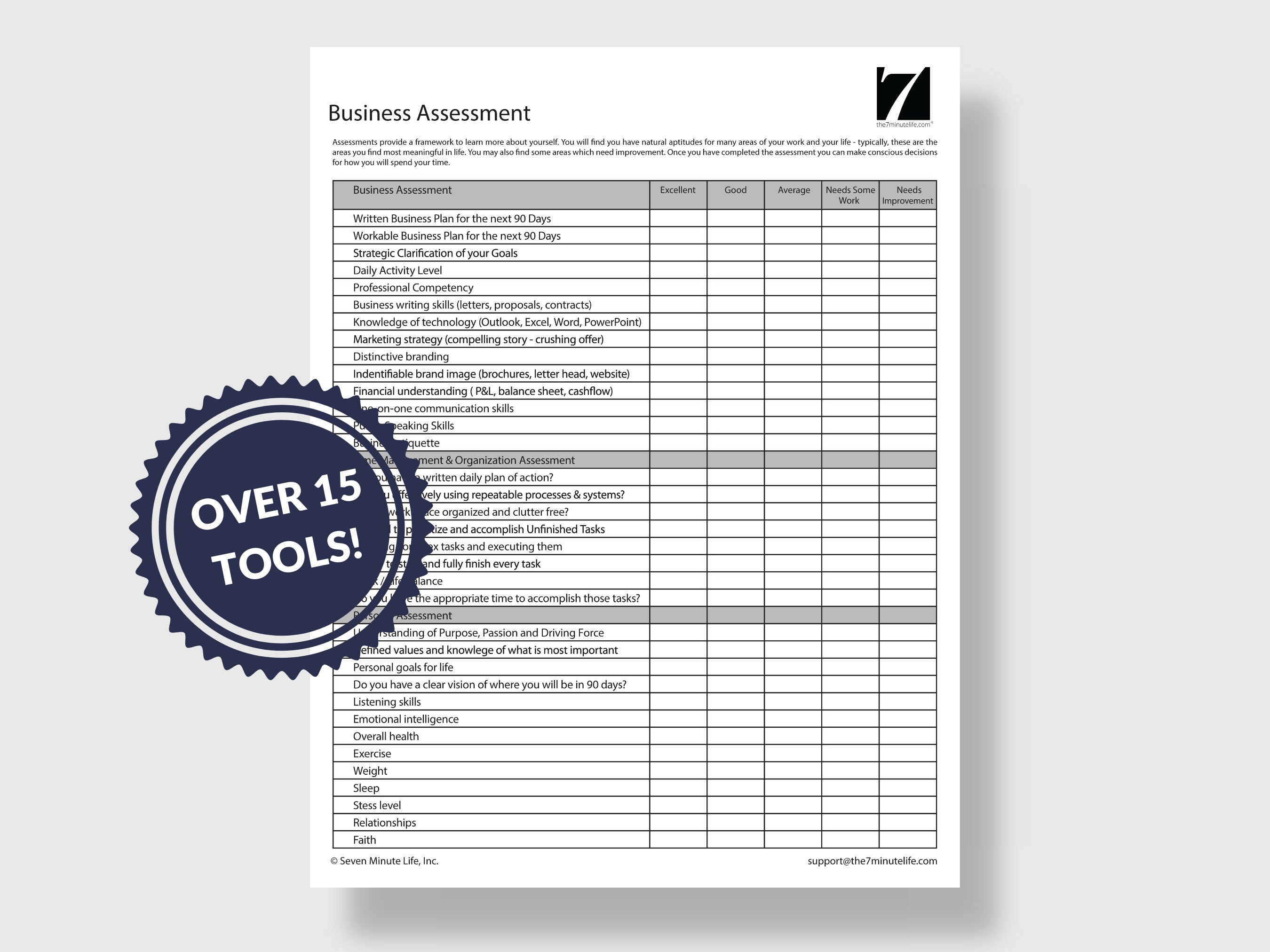 Business Planning Templates Bundle | Business Assessment & Strategic ...
