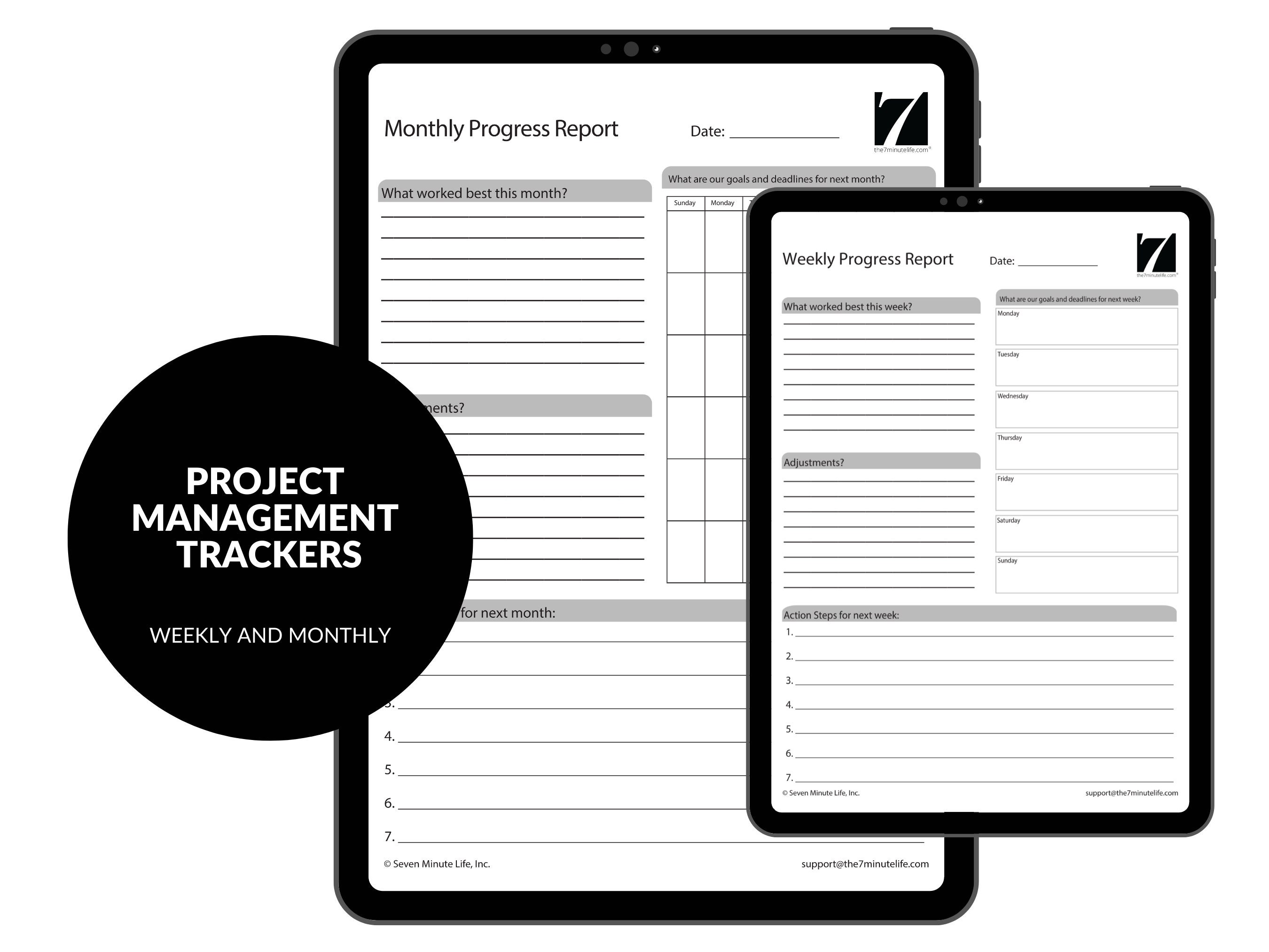 Goal Planner Bundle, Project Planner Printable, 2024 Goals Tracker ...