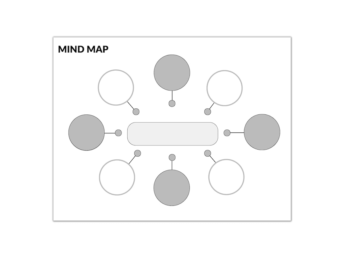 Canva Mind Map Planner, Editable Project Planner, Blank Project ...