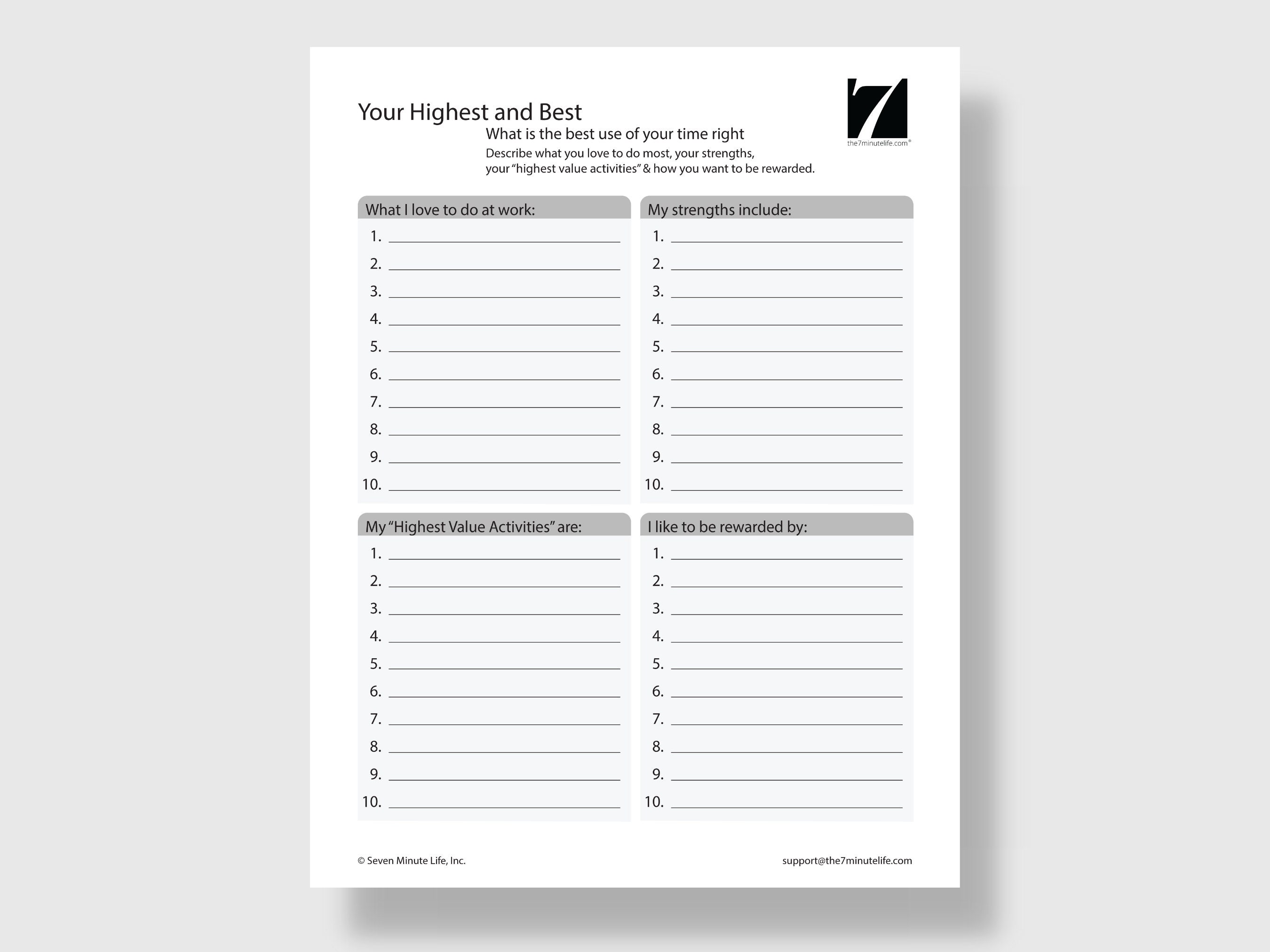 Life Planner Workbook | 10+ Self Development Worksheets | Printable PDF ...