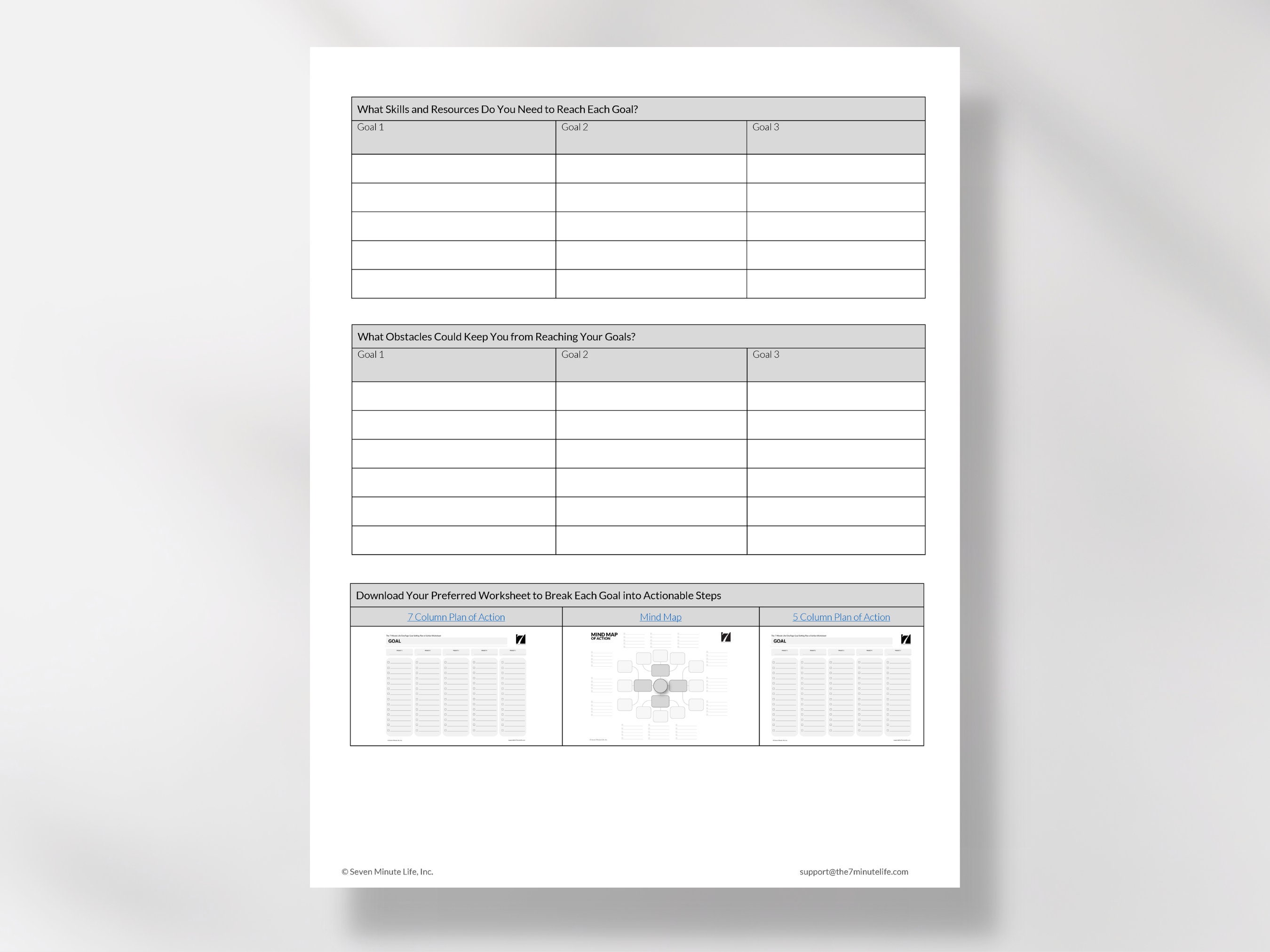 SMART Goals Worksheet: Printable Goal Planner (PDF) - Etsy