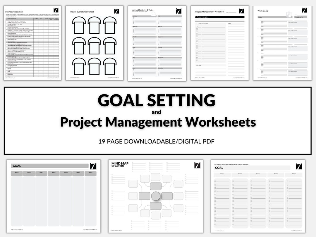 Goal Planner Bundle, Project Planner Printable, 2024 Goals Tracker ...