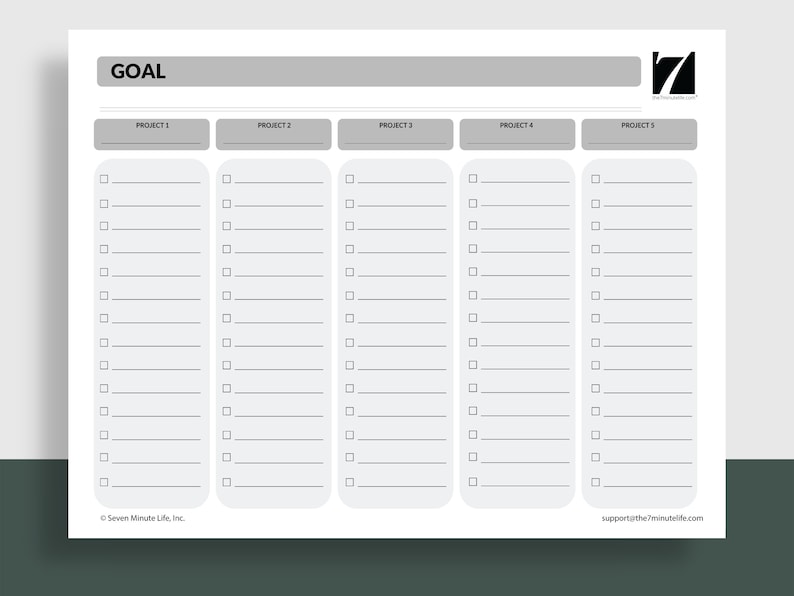 Goal Setting Template: Project Planner & Tracker (printable PDF) - Etsy