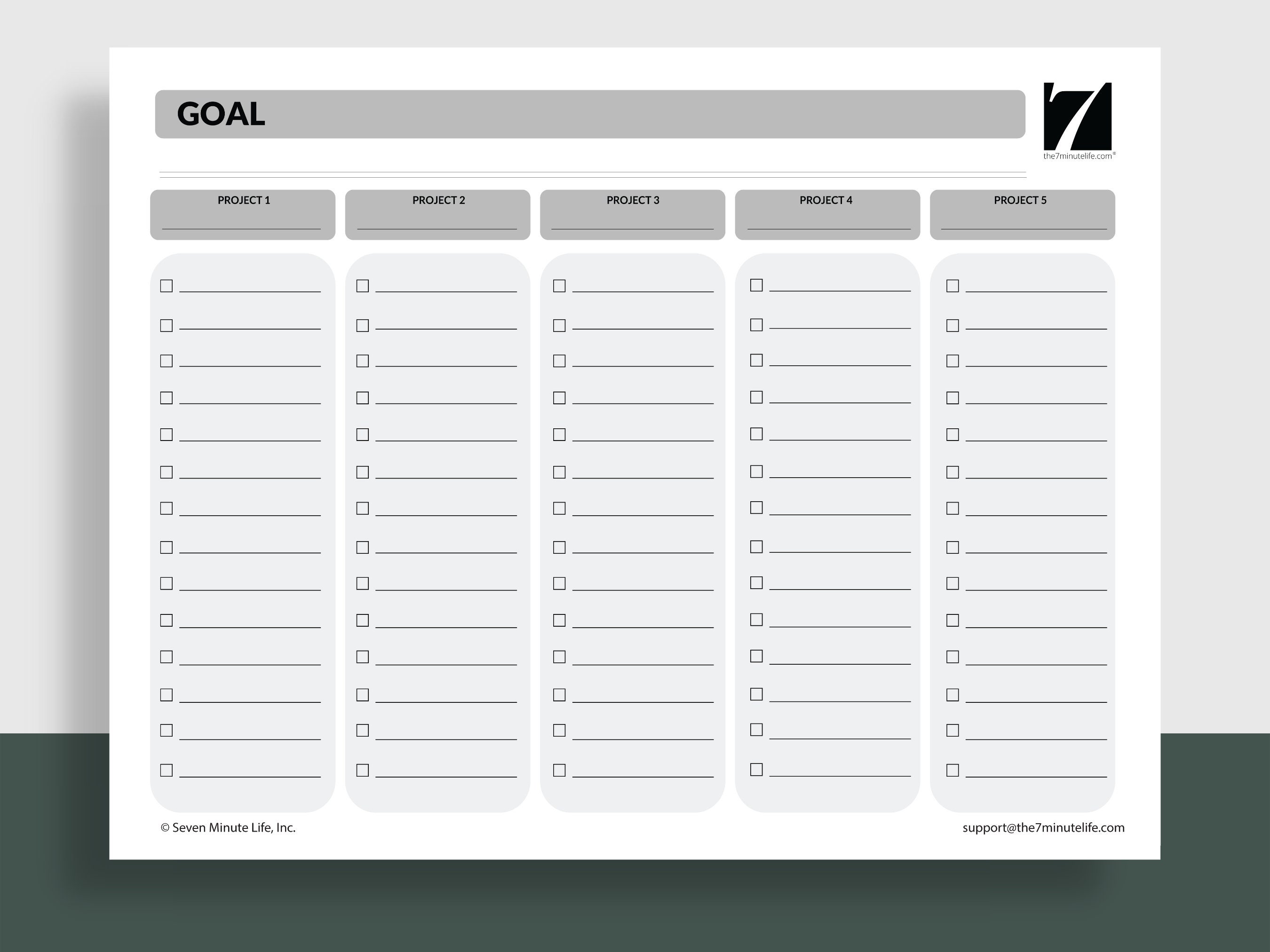 Goal Setting Template Worksheet | Goals Planner & Tracker Printable ...