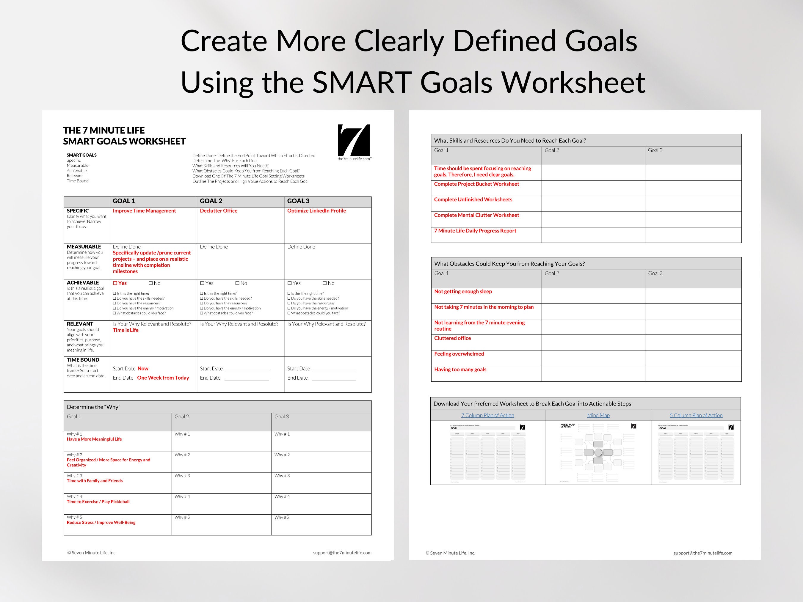 SMART Goals Worksheet: Printable Goal Planner (PDF) - Etsy