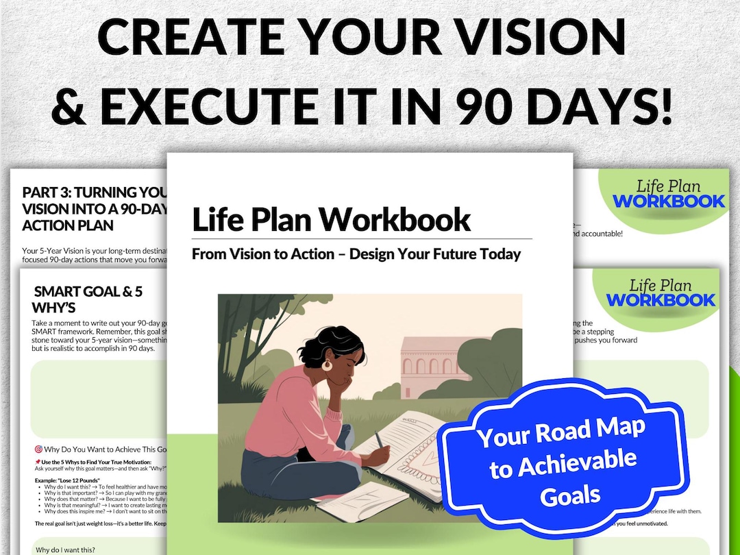 Life Plan Workbook | Life Plan Worksheet Bundle | 2025 Goal Setting ...