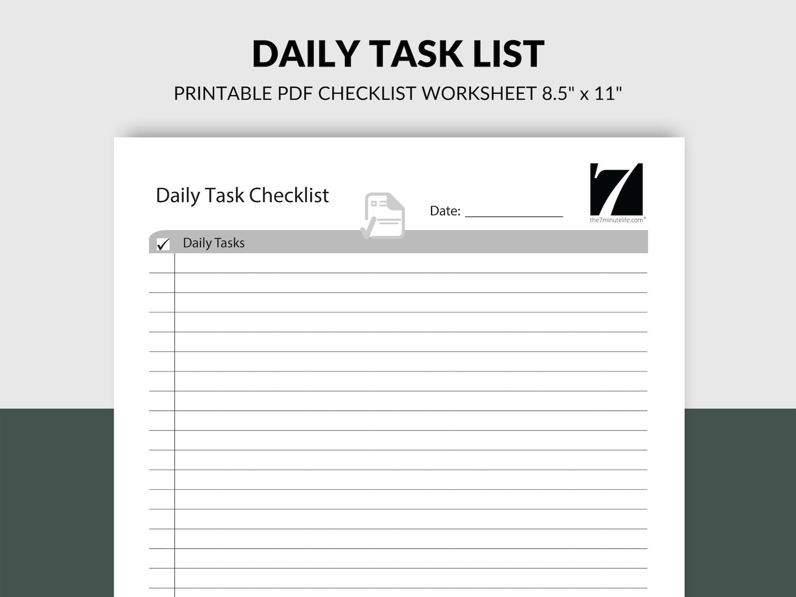 Task Tracker Daily Task List Printable & Digital Task Checklist ...