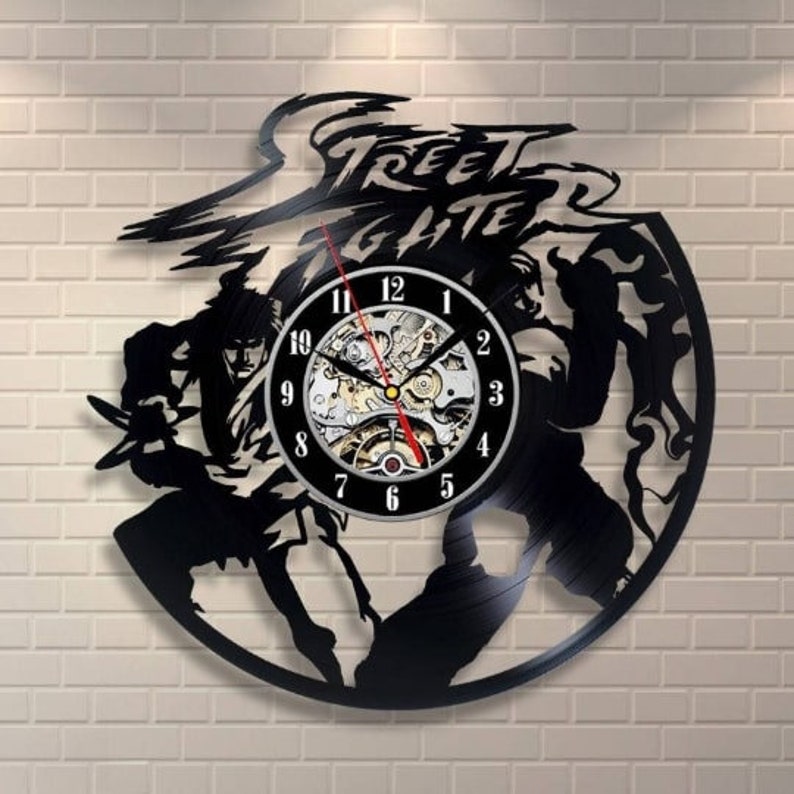 Street Fighter Vinyl Record Wall Clock Wall Art for Game - Etsy