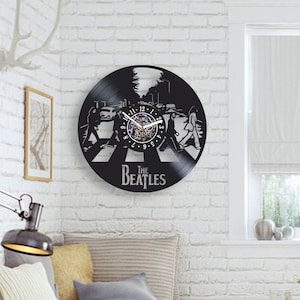 Beatles Abbey Road Vinyl Record Clock, Rock Music Band, Unique Art for ...