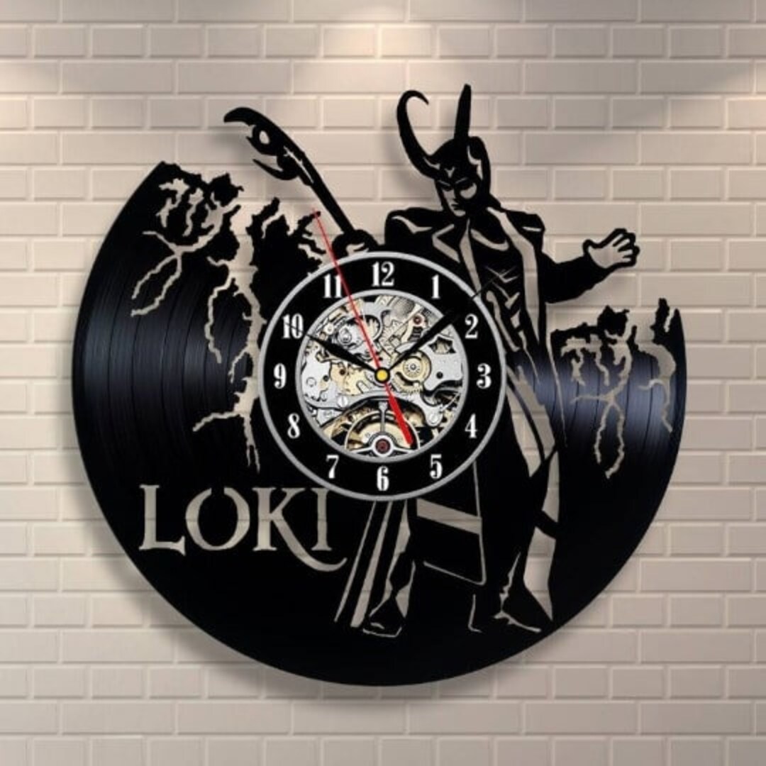 Loki Vinyl Record Clock, Marvel Superhero, Retro Wall Art Decor ...