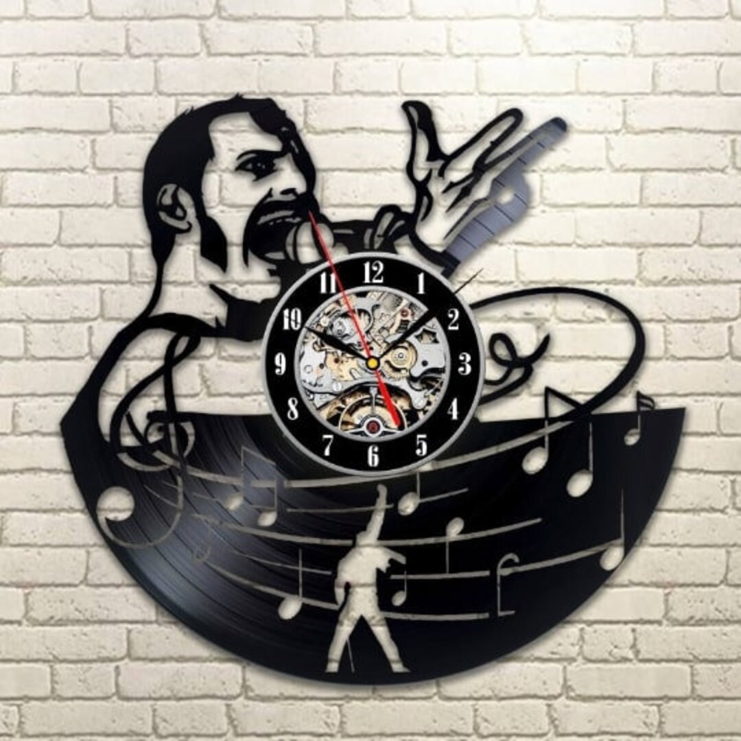 Rock Band Vinyl Record Wall Clock, Music Lover Gifts, Vintage Art ...