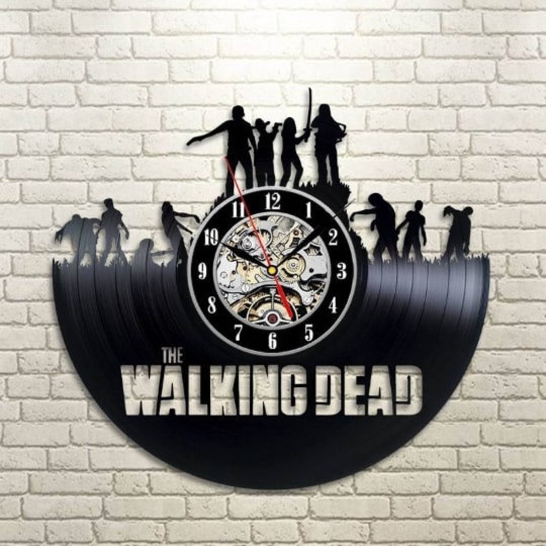 Walking Dead Vinyl Record Wall Clock, Home Decor for Movie Lover ...