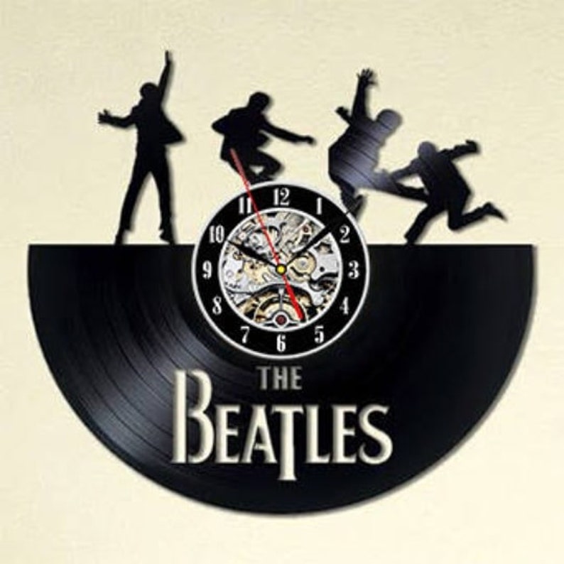 Beatles Silhouette Vinyl Record Wall Clock Rock Band Vintage - Etsy