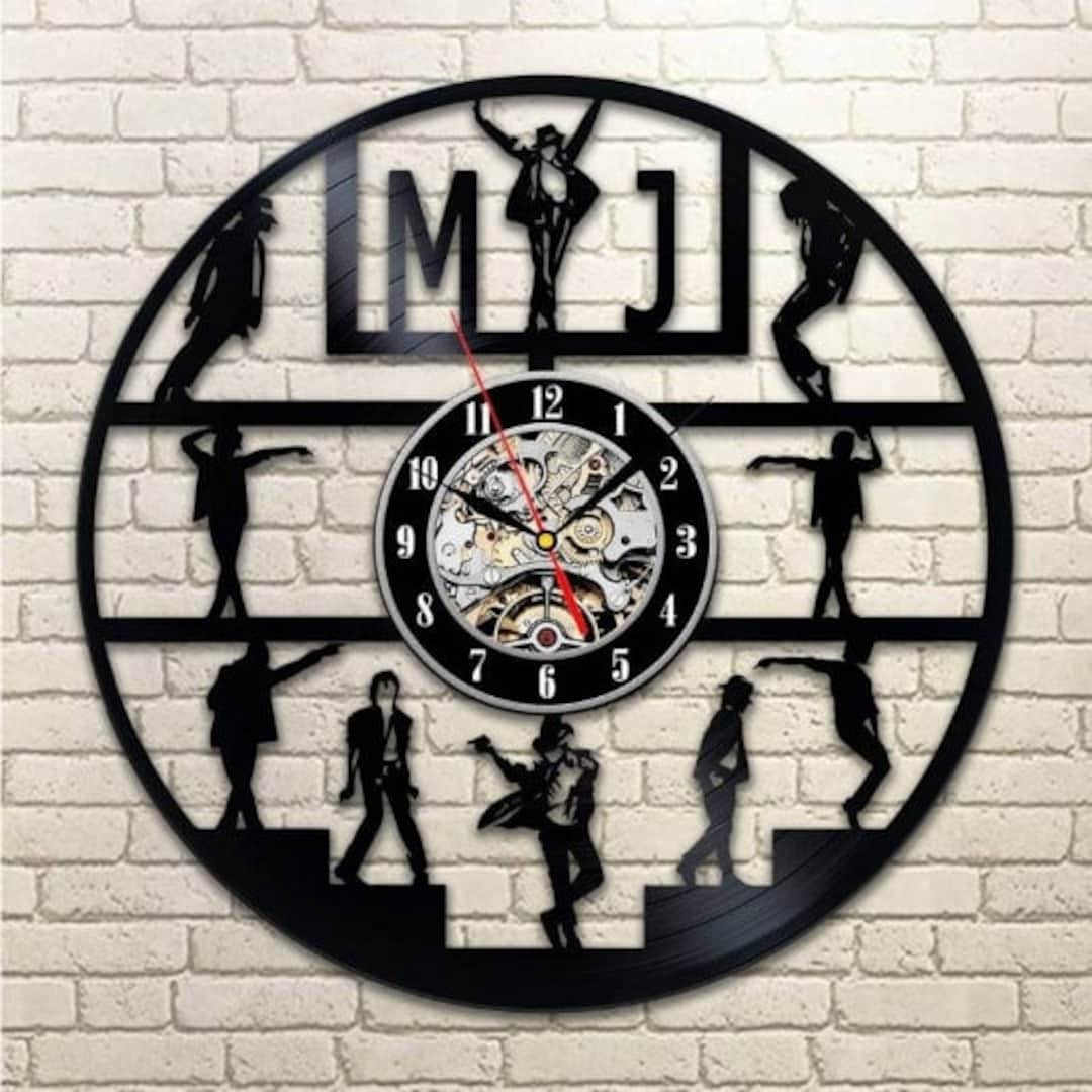 Michael Jackson Vinyl Record Clock, Handmade Pop Music Lover Home Decor ...