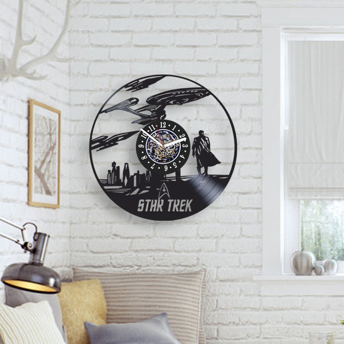 Star Trek Vinyl Record Wall Clock Modern Home Decor Original - Etsy