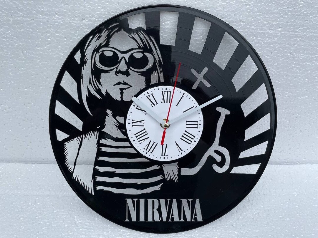 Rock Band Vinyl Record Wall Clock - Laser Cut Decor - Rock Music ...