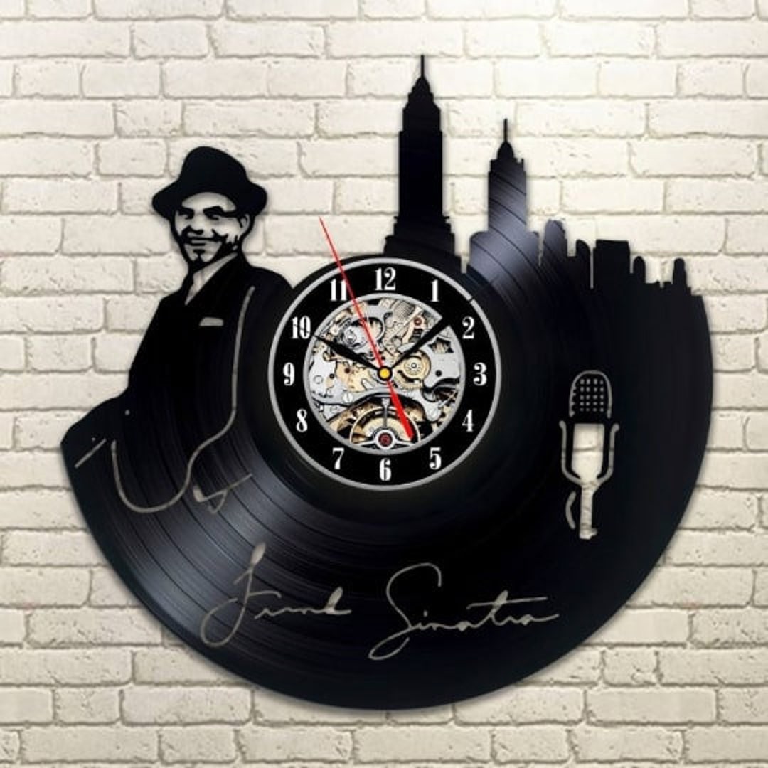 Frank Sinatra Vinyl Record Wall Clock, Music Legends, Original Art for ...