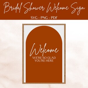 Bridal Shower Welcome Sign - Welcome We're so Glad You're Here Sign ...
