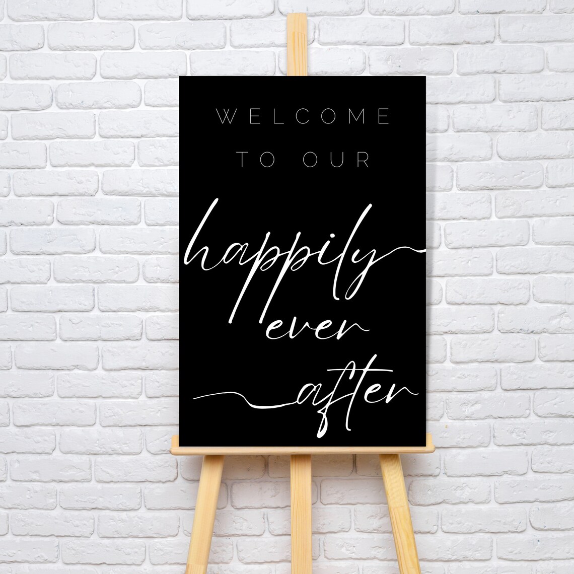 Happily Ever After Sign Welcome Wedding Sign Wedding Signage Wedding ...