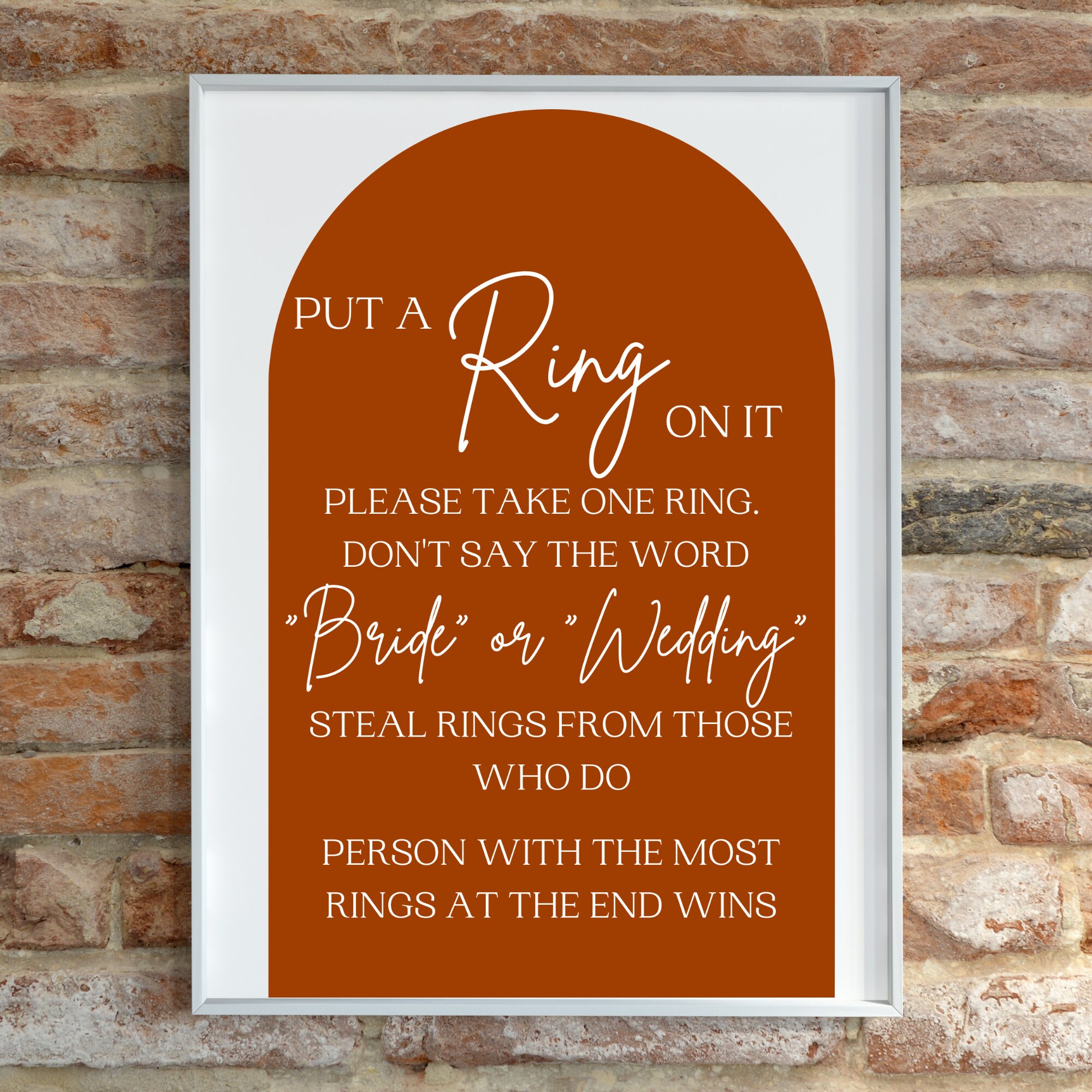 Printable Bridal Shower Sign Bridal Shower Ring Game Signage the Ring ...