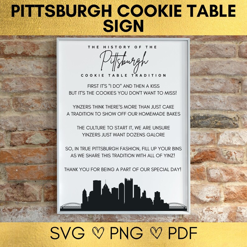 Dessert Table Sign the History of the Pittsburgh Cookie Table Tradition ...