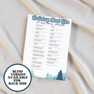 Winter Wonderland Holiday Mad Libs Game: Christmas Party (instant ...