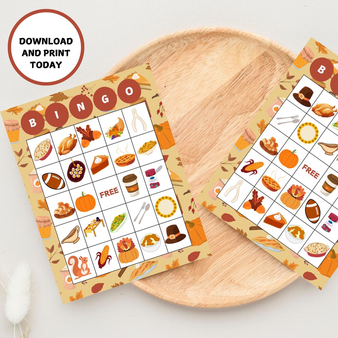 Thanksgiving Turkey Bingo Game: Printable Family Fun (instant Download ...