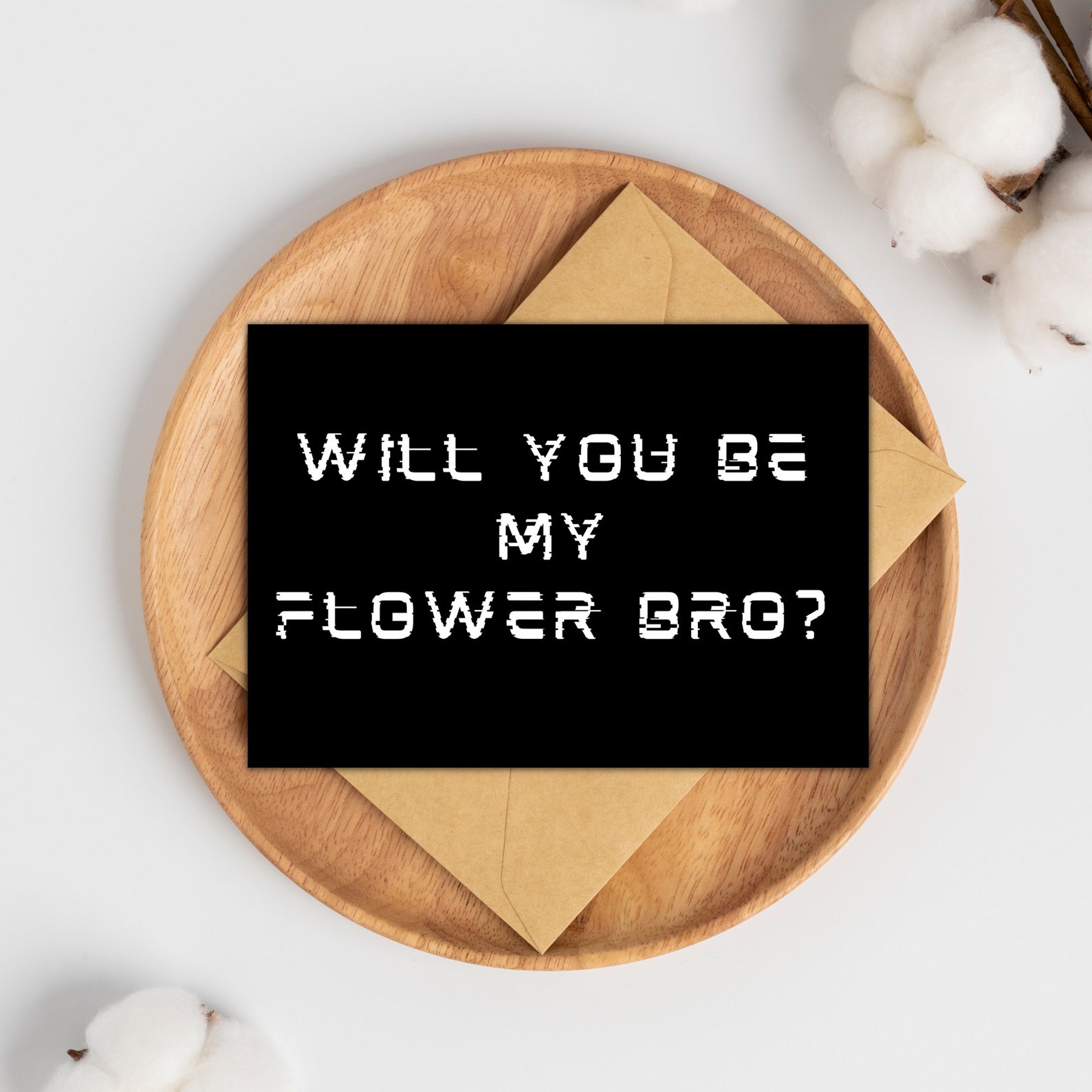 Gamer Flower Bro Proposal Card: Video Game Groomsman (digital Download ...