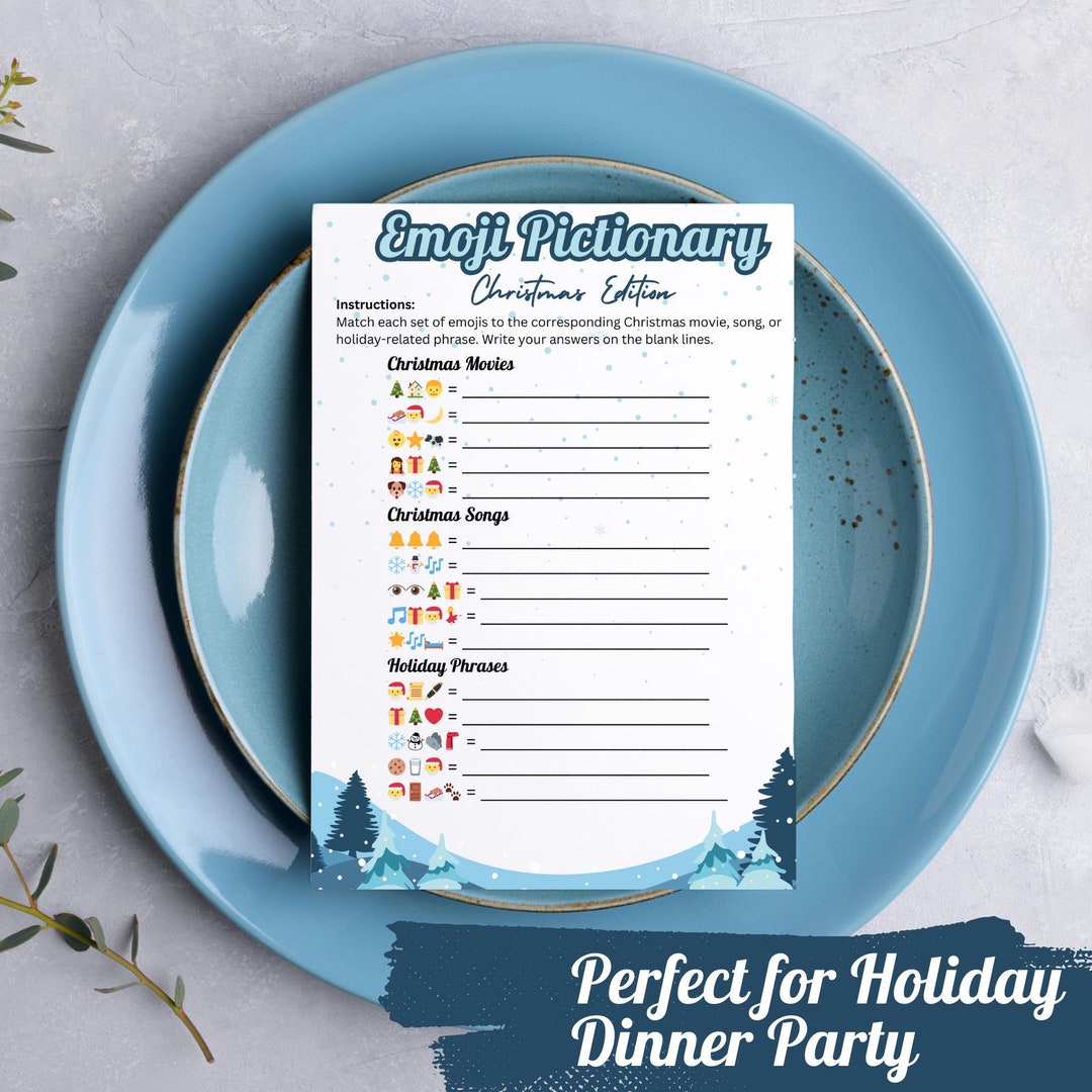 Christmas Emoji Pictionary Game: Winter Wonderland Holiday Puzzles (PDF ...