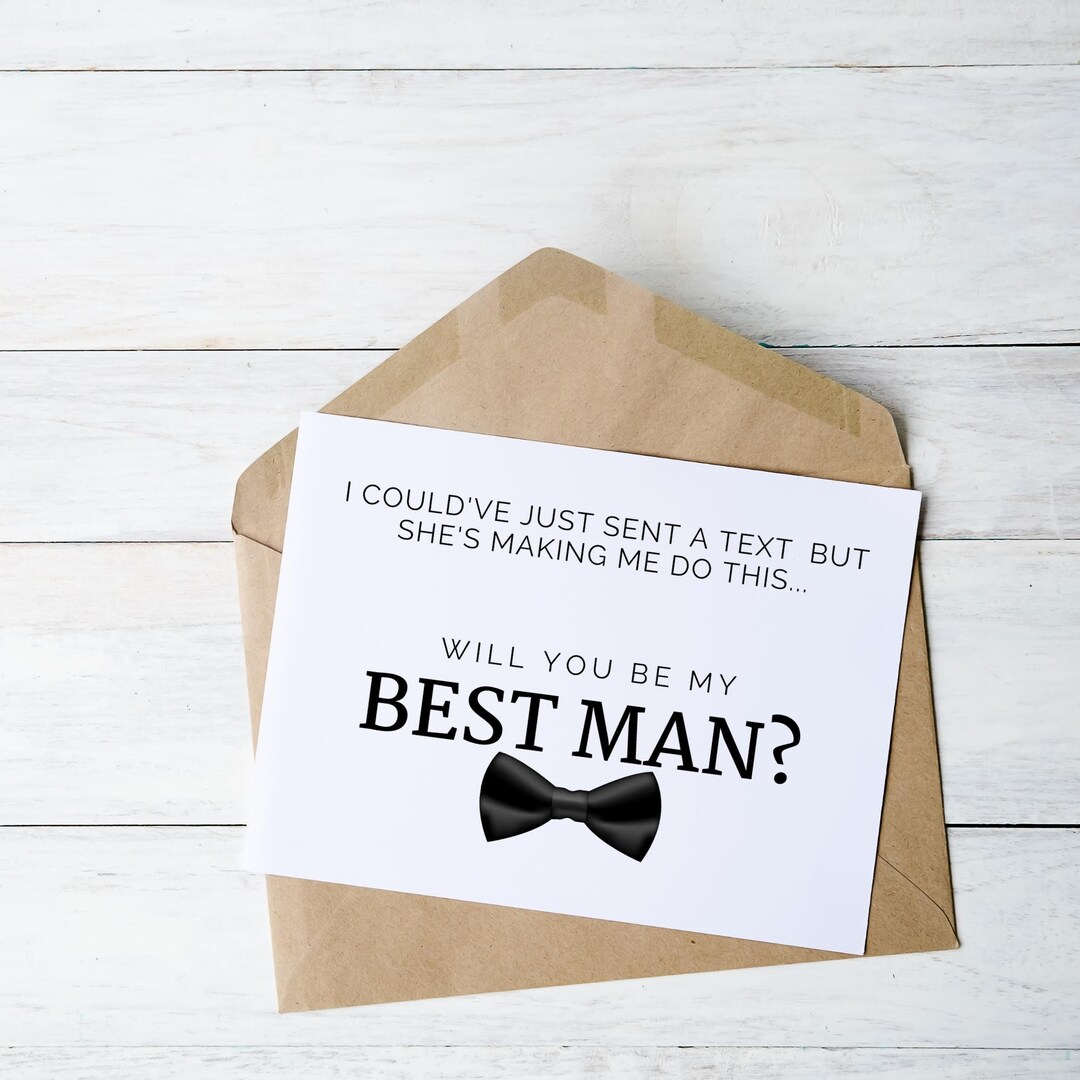 Funny Man Proposal Card – Groomsman Gift (instant Download, PDF/PNG ...