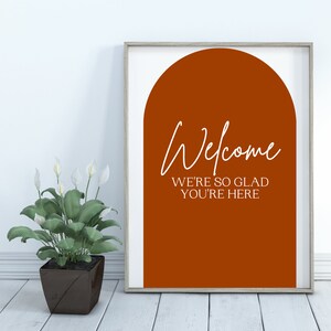 Bridal Shower Welcome Sign - Welcome We're so Glad You're Here Sign ...