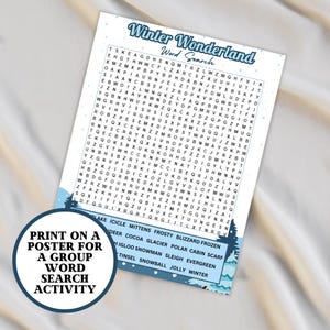 Winter Wonderland Word Search - Printable Christmas Game for Kids ...