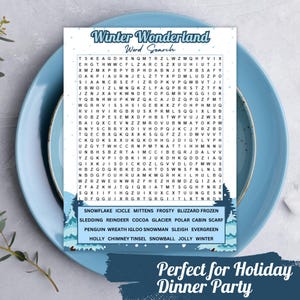 Winter Wonderland Word Search Printable Christmas Game for Kids ...