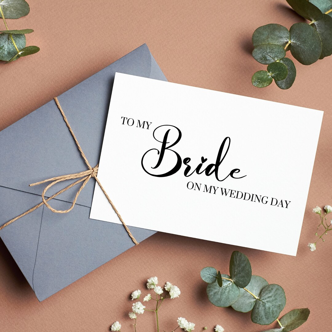 Wedding Day Letter to Bride - to My Bride on Our Wedding Day - Gift for ...