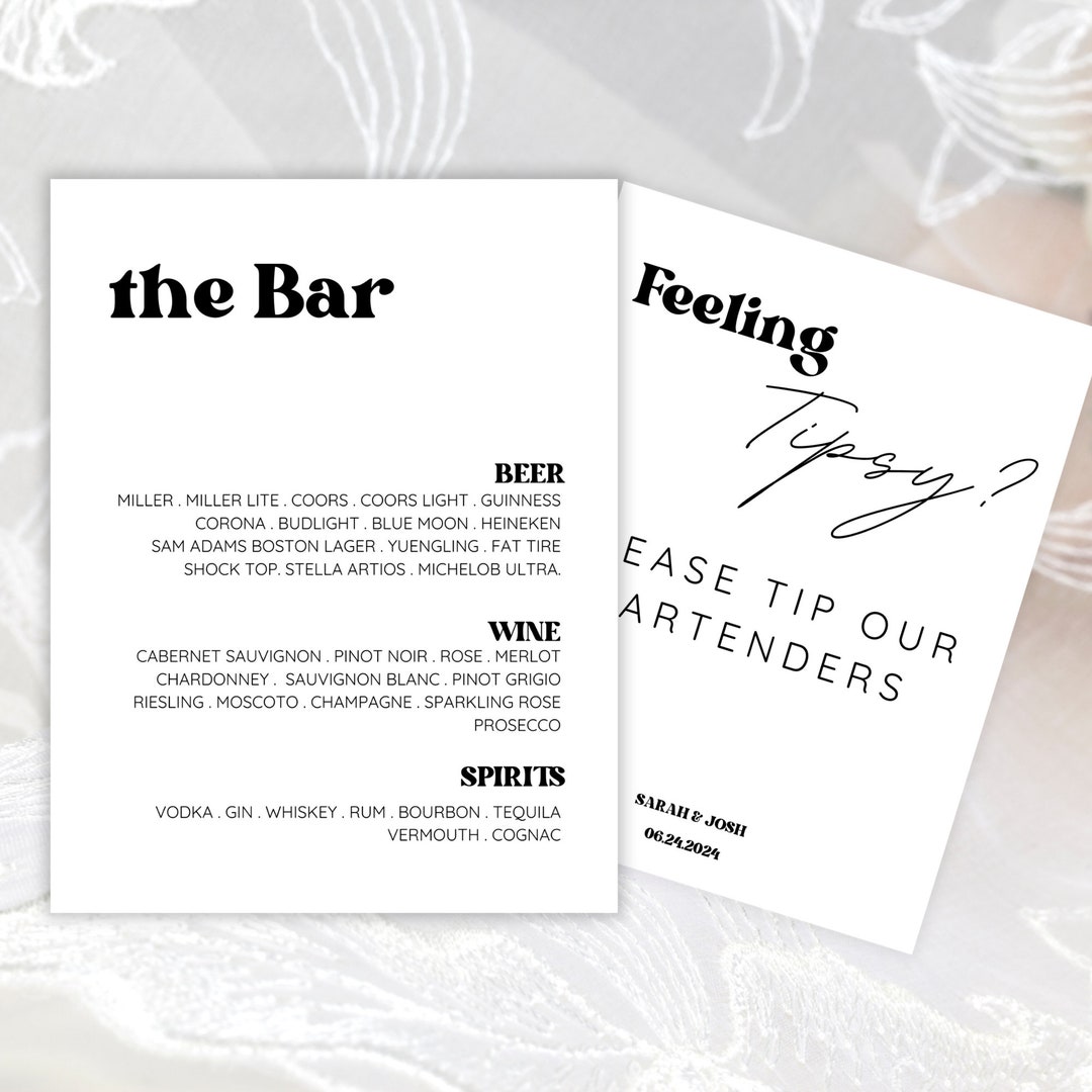 The Bar Menu Template - Simple Minimalist - Disco Retro Open Bar ...