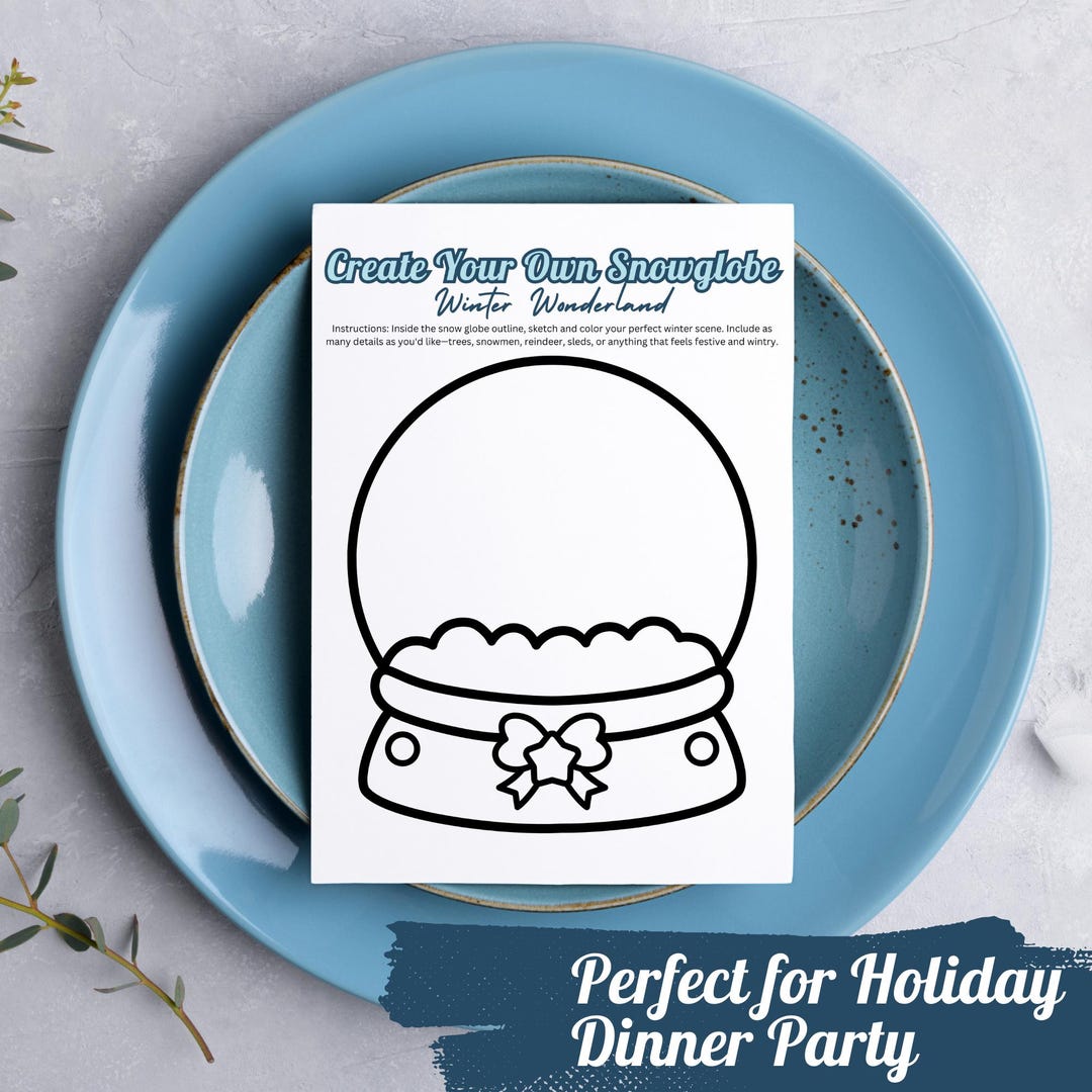 Create Your Own Snow Globe Printable Activity – Fun Winter Wonderland ...