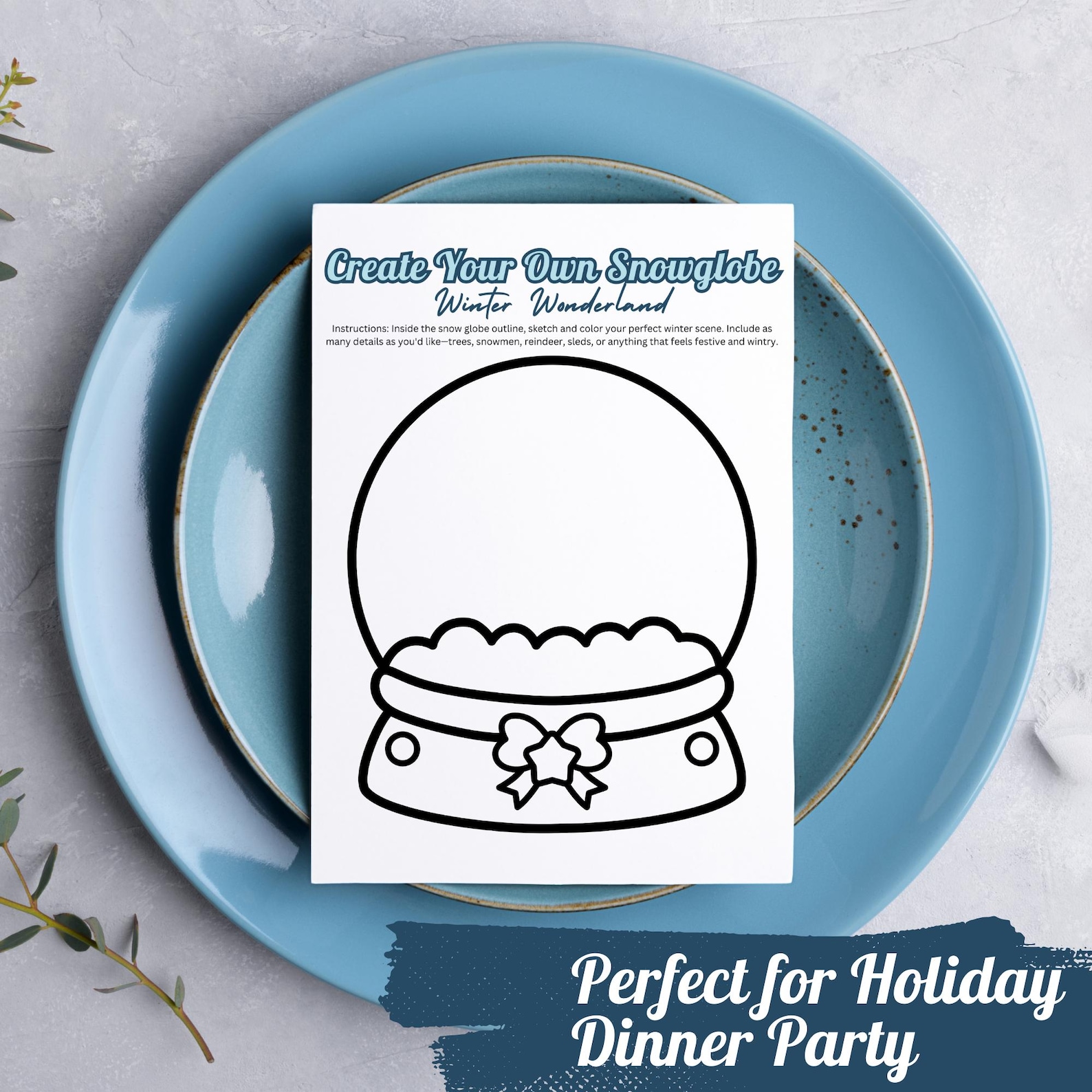 Create Your Own Snow Globe Printable Activity Fun Winter Wonderland ...