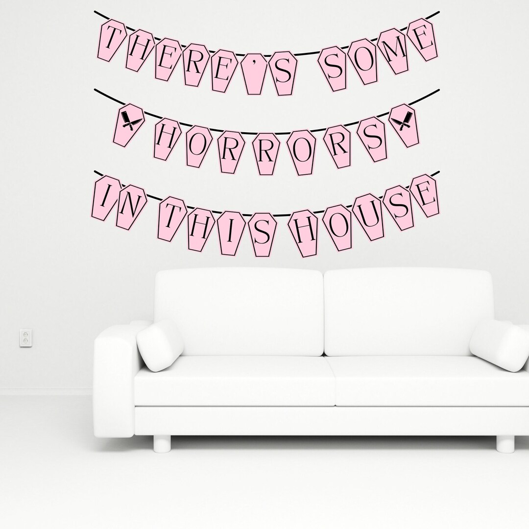 There's Some Horrors in This House - Pink Halloween Decor - Pastel ...