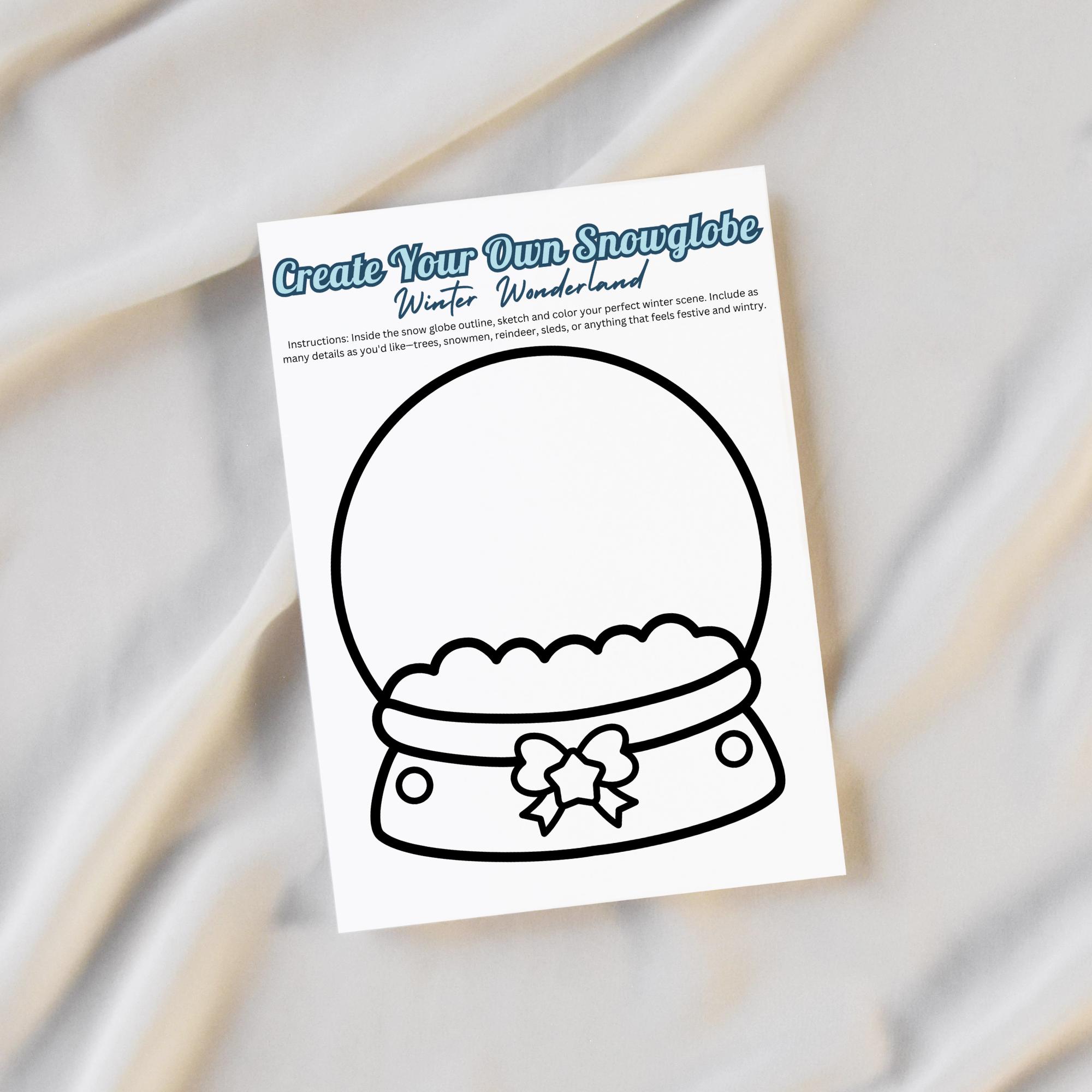 Create Your Own Snow Globe Printable Activity – Fun Winter Wonderland ...