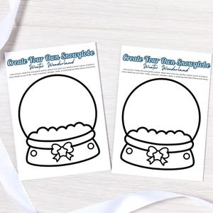 Create Your Own Snow Globe Printable Activity Fun Winter Wonderland ...
