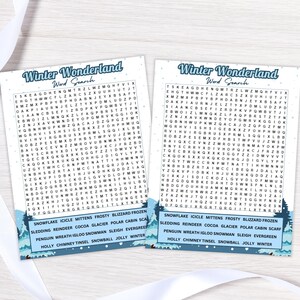 Winter Wonderland Word Search - Printable Christmas Game for Kids ...
