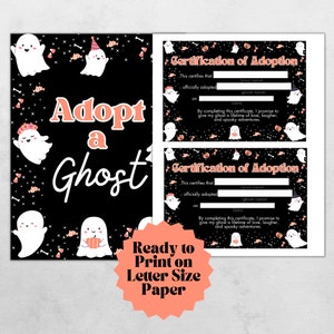 Pet Ghost - Adopt a Ghost - Halloween Activities - Fall Bridal Shower ...