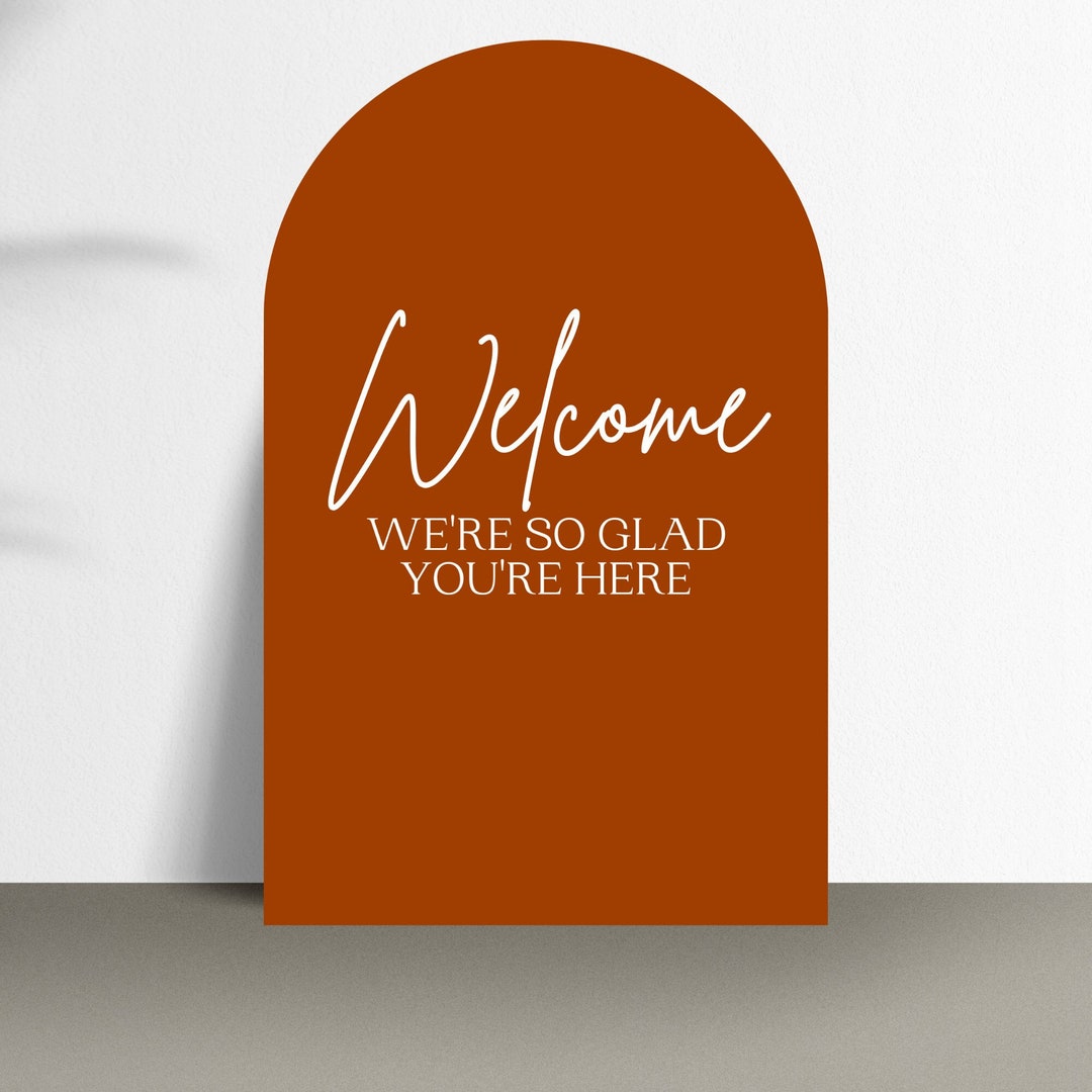 Bridal Shower Welcome Sign - Welcome We're so Glad You're Here Sign ...