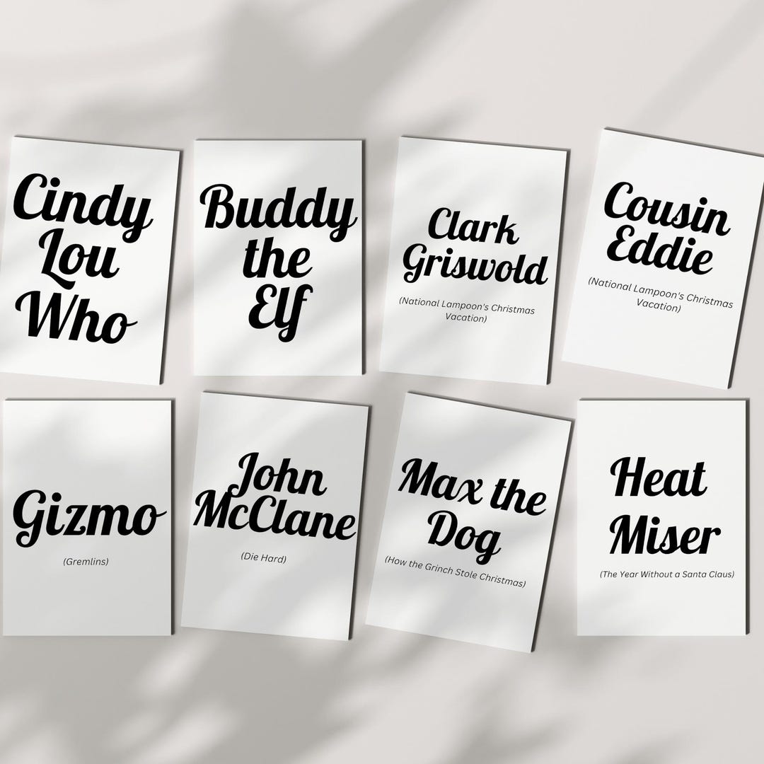 Winter Wonderland Who Am I Christmas Charades Game Family-friendly ...