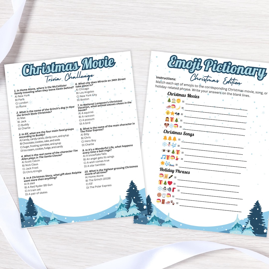 Winter Wonderland Holiday Party Game Bundle 11 Fun Printable Games ...