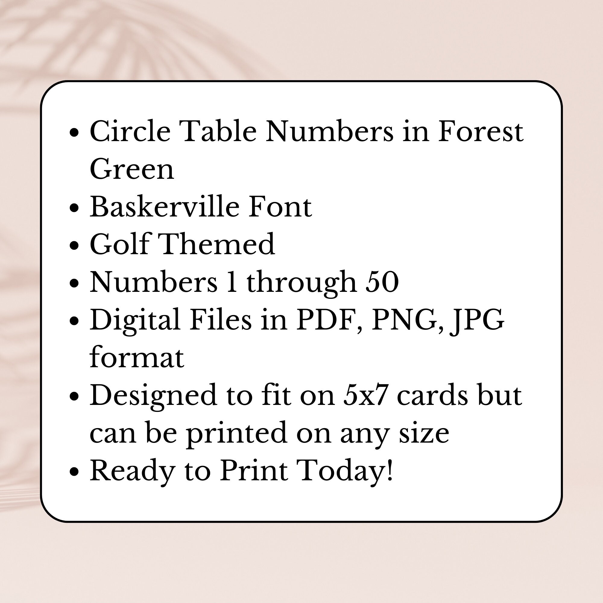 Golf Party Decor Printable Table Numbers Golf Ball Table Decor Birthday ...